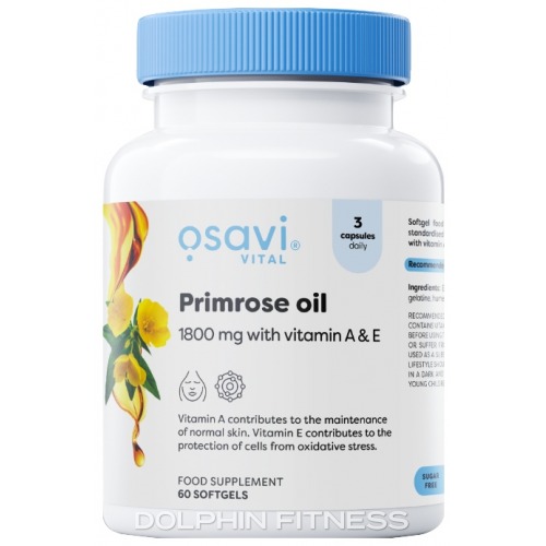 Osavi Primrose Oil with Vitamin A & E 1800mg 60 Softgels