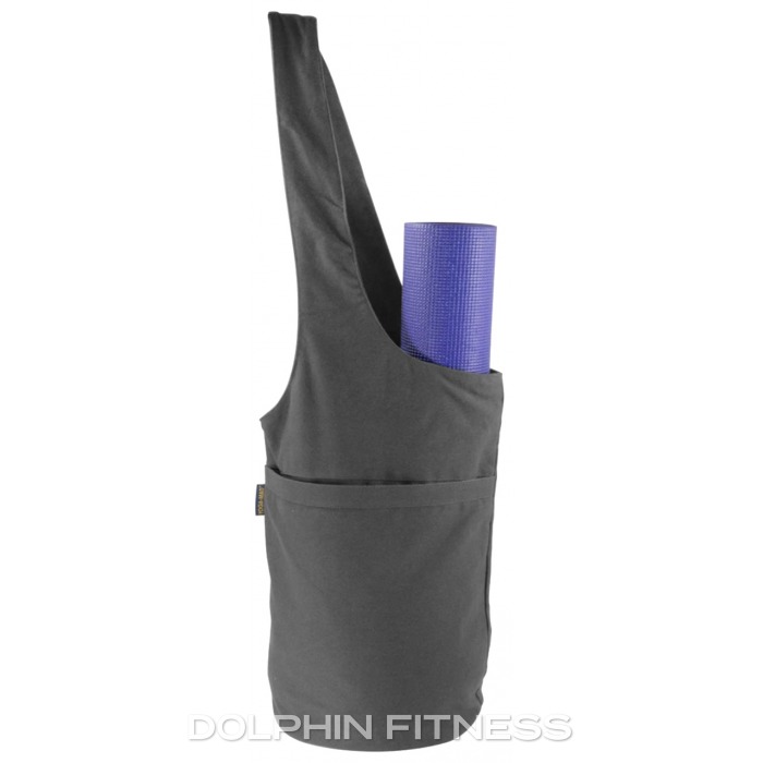 Fitness Mad Cotton Shoulder Yoga Mat Bag Grey