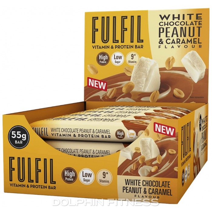 Fulfil White Chocolate Peanut & Caramel Bar 15 x 55g