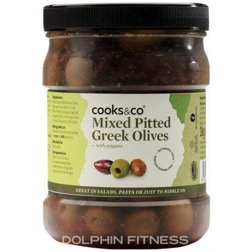 Cooks & Co Mixed Pitted Greek Olives with Oregano 1 x 1 kg