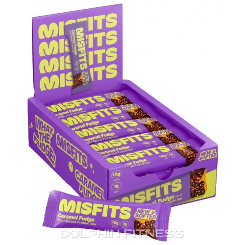 Misfits Plant-Based Protein Bar (15 Bars) Caramel Fudge