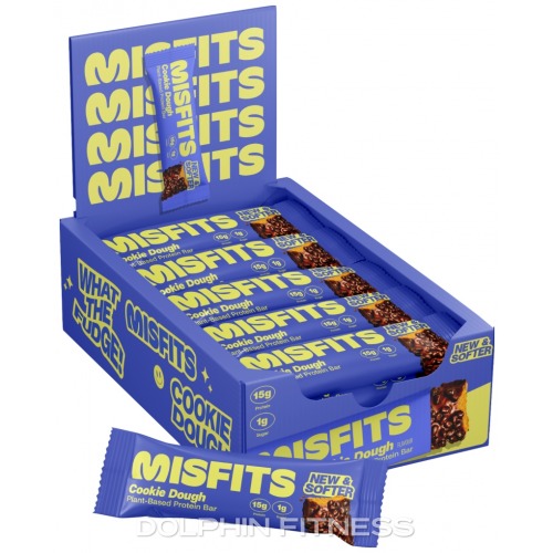 Misfits Plant-Based Protein Bar (15 Bars) Cookie Dough