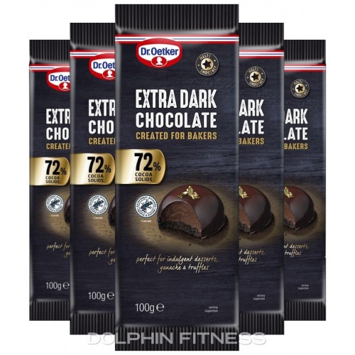 Dr. Oetker 72% Extra Dark Chocolate 22 x 100g