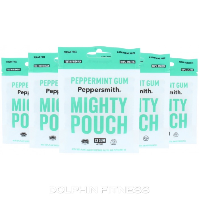 Peppersmith Peppermint Gum (12 x 50g) Mighty Pouch