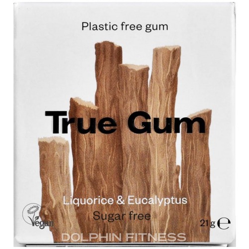 True Gum Plastic Free Gum (1 x 21g) Liquorice & Eucalyptus