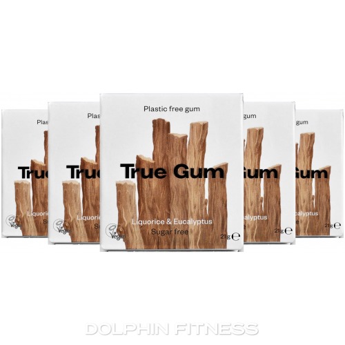 True Gum Plastic Free Gum (24 x 21g) Liquorice & Eucalyptus