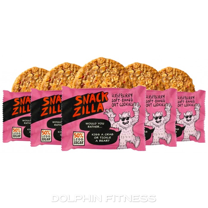 Snackzilla Raspberry Soft Baked Oat Cookies 15 x 30g
