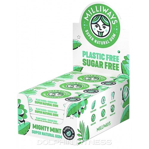 Milliways Super Natural Gum (12 x 19g) Mighty Mint