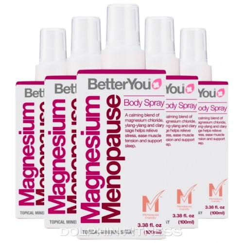 BetterYou Magnesium Menopause Body Spray 6 x 100 ml