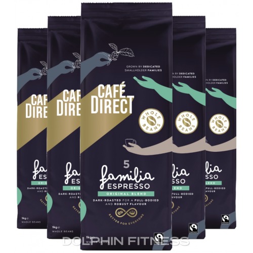 Cafe Direct Familia Espresso Whole Beans Coffee 6 x 1 kg