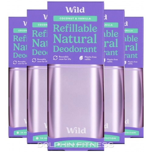 Wild Purple Case and Natural Deodorant Refill (8 x 40g) Coconut & Vanilla