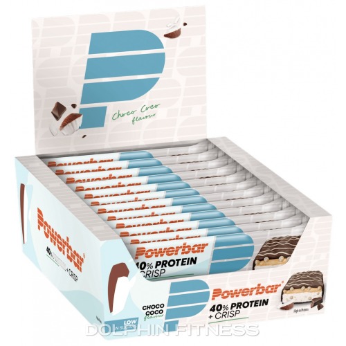 PowerBar 40% Protein + Crisp Bar (12 Bars) Choco Coco