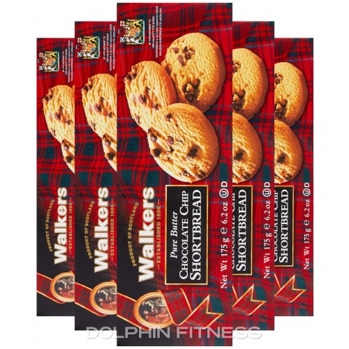 Walkers Pure Butter Chocolate Chip Shortbread 12 x 175g