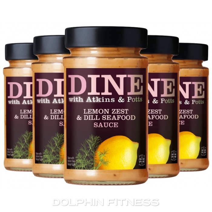 Dine with Atkins & Potts Lemon Zest & Dill Seafood Sauce 6 x 180g