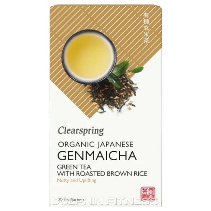 Clearspring Organic Japanese Genmaicha Green Tea with Roasted Brown ...