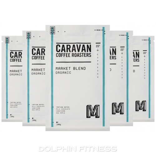 Caravan Coffee Roasters Organic Market Blend Coffee Beans 6 x 200g