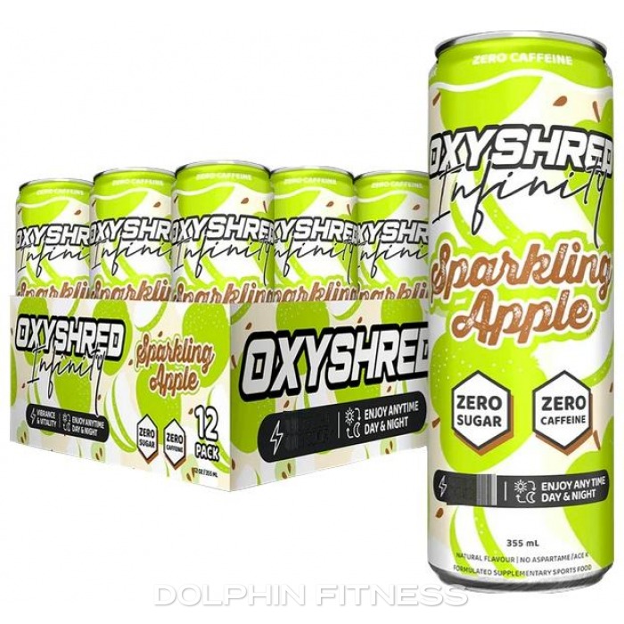 EHPlabs OxyShred Infinity Caffeine Free Drink 12 x 355 ml Sparkling Apple