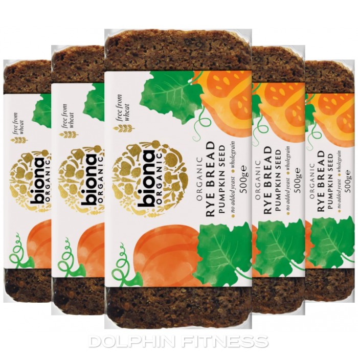 Biona Organic Rye Bread with Pumpkin Seed 7 x 500g
