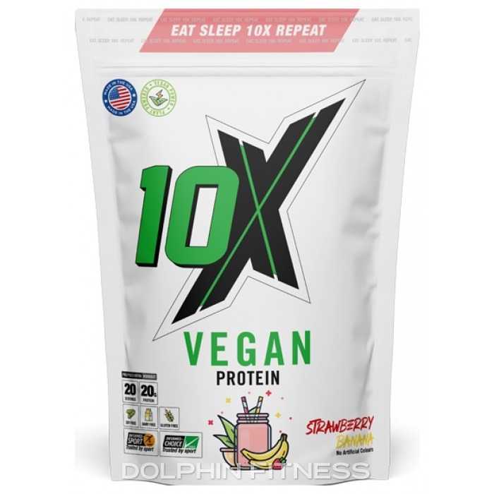 10X Athletic Vegan Protein 540g Strawberry Banana
