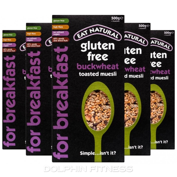 Eat Natural For Breakfast Gluten Free Buckwheat Toasted Muesli 5 x 500g