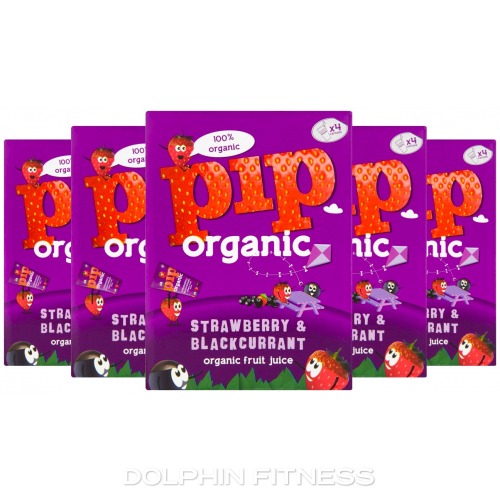 Pip Organic Strawberry & Blackcurrant Fruit Juice 6 x 4 x 180 ml