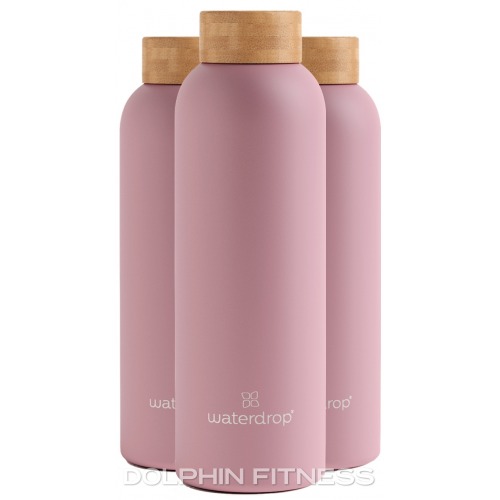 Waterdrop Steel Bottle (4 x 600 ml) Pastel Pink