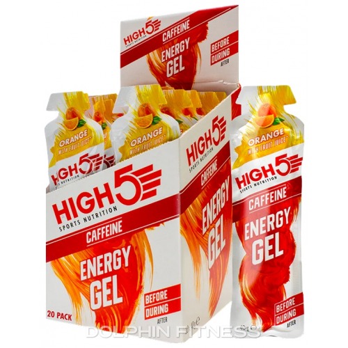 High5 Energy Gel Caffeine 20 x 40g Orange