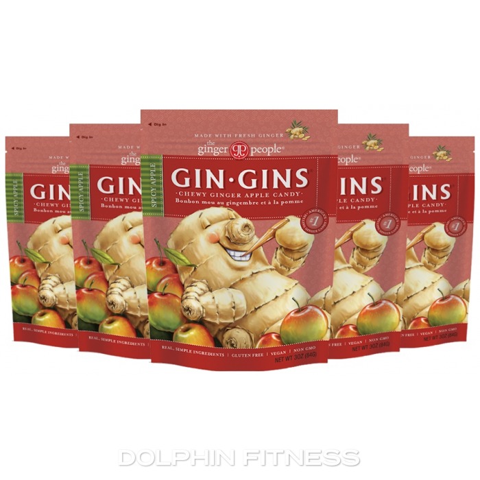 The Ginger People Gin Gins Chewy Ginger Candy Spicy Apple 24 x 84g