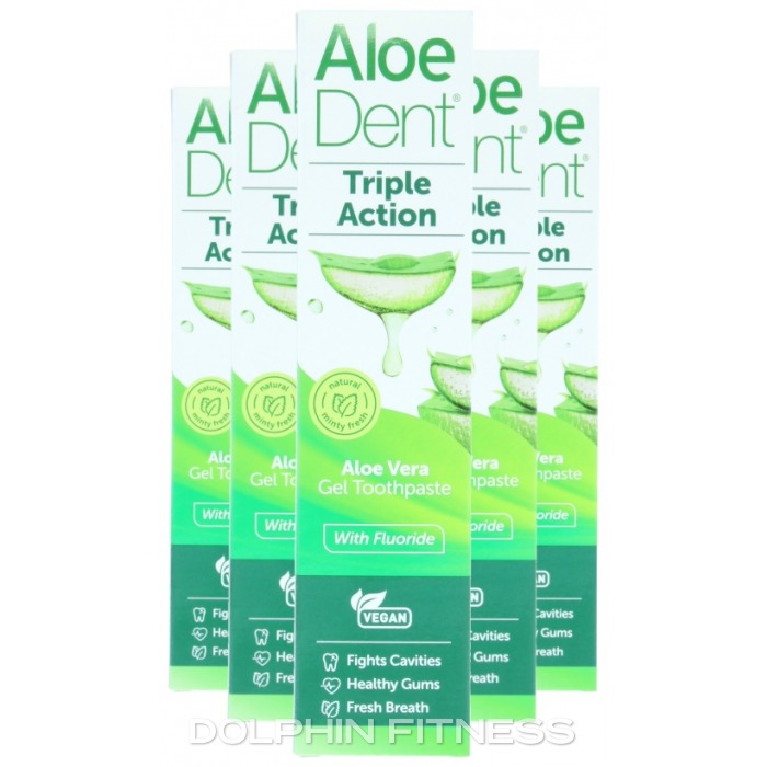 Aloe Dent Triple Action Aloe Vera with Fluoride Toothpaste 6 x 100 ml