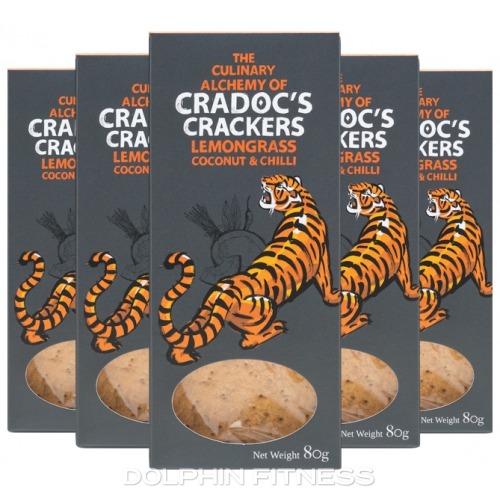 Cradoc's Lemongrass Coconut and Chilli Crackers 6 x 80g