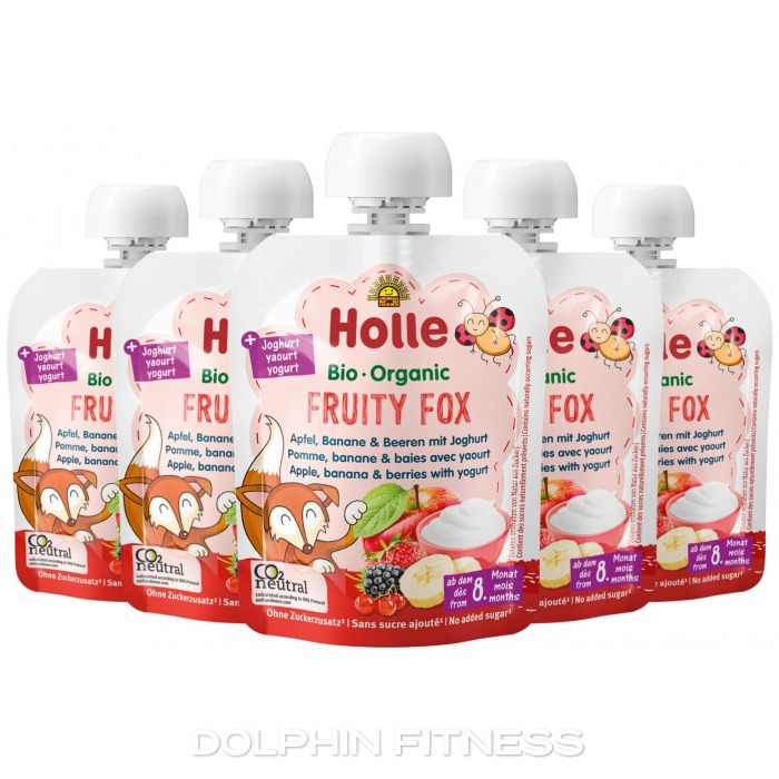 Holle Organic Fruity Fox Apple, Banana & Berries with Yogurt 10 x 85g
