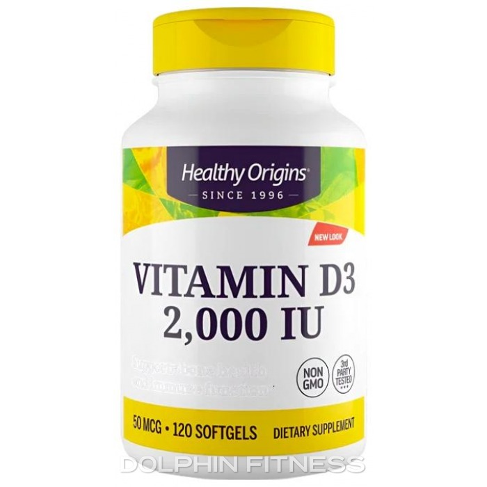 Healthy Origins Vitamin D3 2000 iu 120 Softgels
