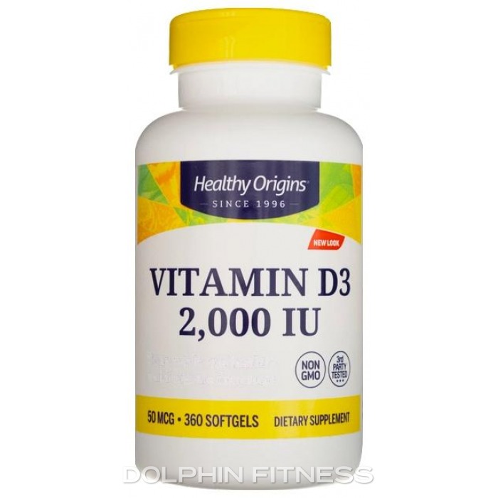 Healthy Origins Vitamin D3 2000 iu 360 Softgels