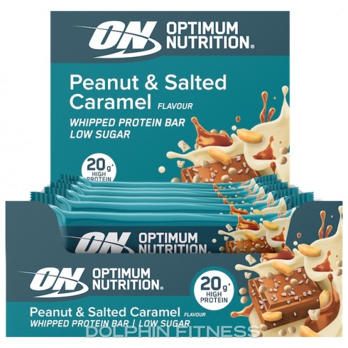 Optimum Nutrition Whipped Protein Bar (10 Bars) Peanut & Salted Caramel ...
