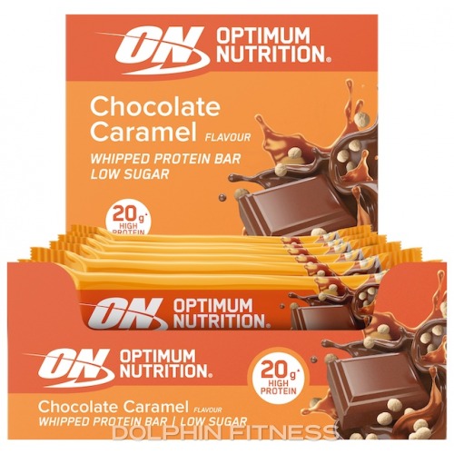 Optimum Nutrition Whipped Protein Bar (10 Bars) Chocolate Caramel New ...