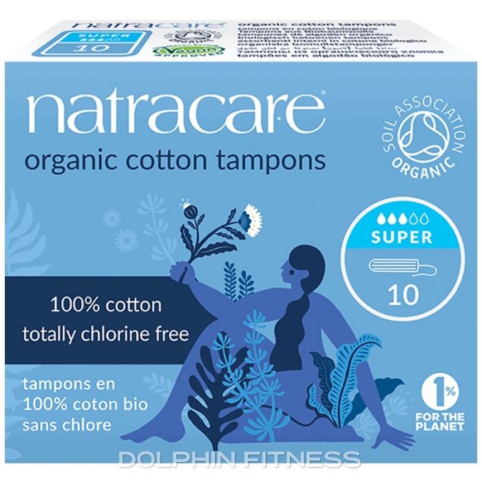 Natracare Super Non-Applicator Organic Cotton Tampons Pack of 10