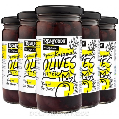 Realfoods by Organico Organic Kalamata Olives Pitted 6 x 230g