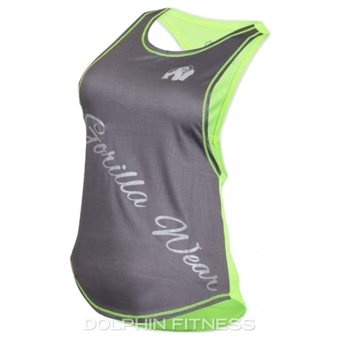 Gorilla Wear Florida Stringer Tank Top Grey/Neon Lime