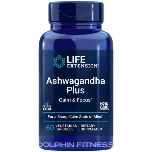 Life Extension Ashwagandha Plus Calm & Focus 60 Vegetarian Capsules