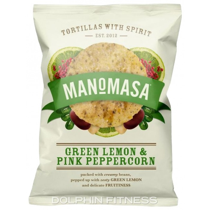 Manomasa Green Lemon & Pink Peppercorn Tortilla Chips 1 x 140g