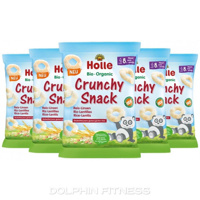 Holle Organic Crunchy Snack Rice-Lentils 8 x 25g