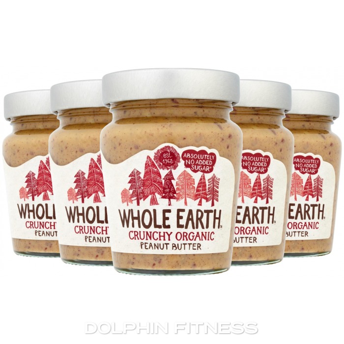 Whole Earth Crunchy Organic Peanut Butter 6 x 227g