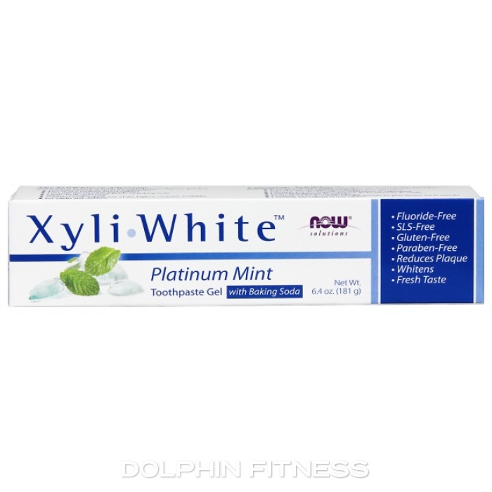 NOW Solutions XyliWhite Platinum Mint Toothpaste Gel with Baking Soda 181g