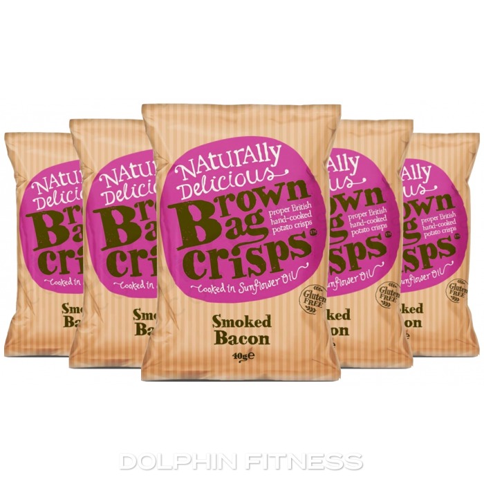 Brown Bag Crisps Smoked Bacon 20 x 40g