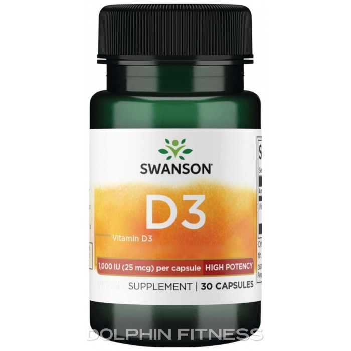 Swanson High-Potency Vitamin D-3 1000 IU 30 Capsules