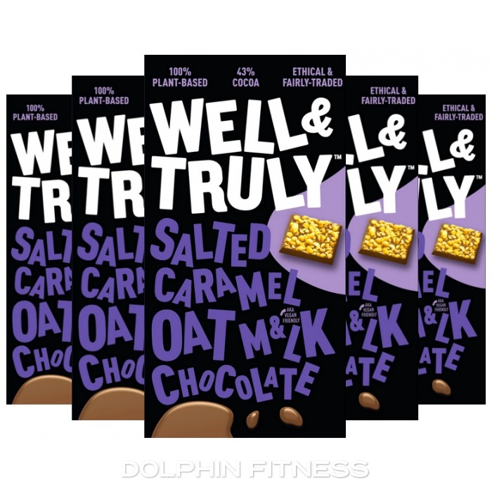 Well & Truly Salted Caramel Oat M&lk Chocolate Bar 10 x 90g