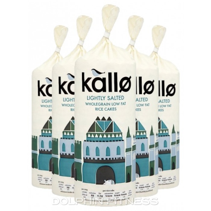 Kallo Lightly Salted Wholegrain Low Fat Rice Cakes 6 x 130g