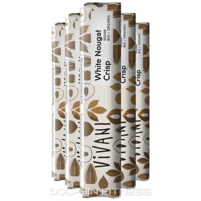 Vivani White Nougat Crisp Vegan Chocolate 18 x 35g