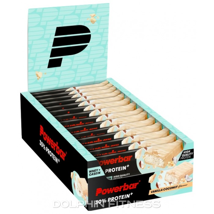 PowerBar 30% Protein Plus 15 Bars Vanilla Caramel Crisp