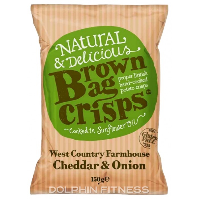 Brown Bag Crisps West Country Farmhouse Cheddar & Onion 1 x 150g
